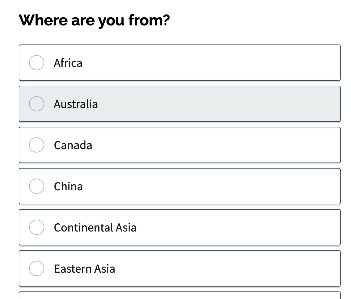 Adding Countries to "Where are you from?" Pages – Wherewolf