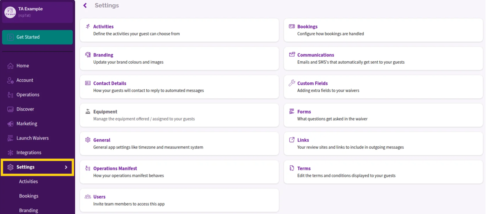 Settings Overview – Wherewolf